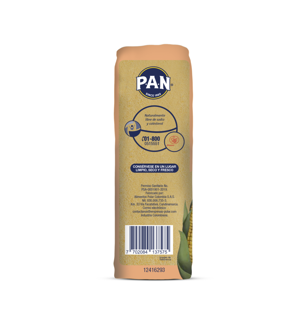 HARINA PRECOCIDA DE MAÍZ AMARILLO P.A.N. 500 g - P.A.N. PANAMÁ